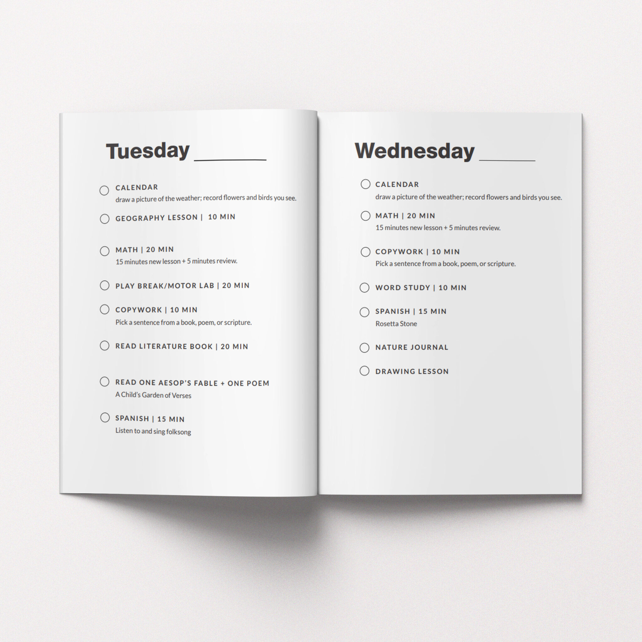 Student Logbook – Simple Wonders